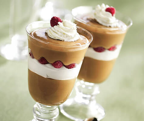 Raspberry Mocha Mousse Parfaits Recipe