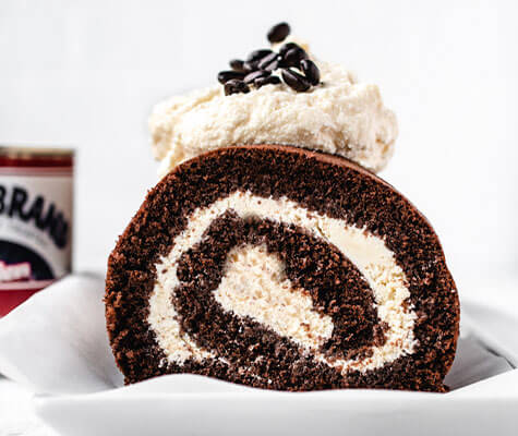 Coffee swiss roll store