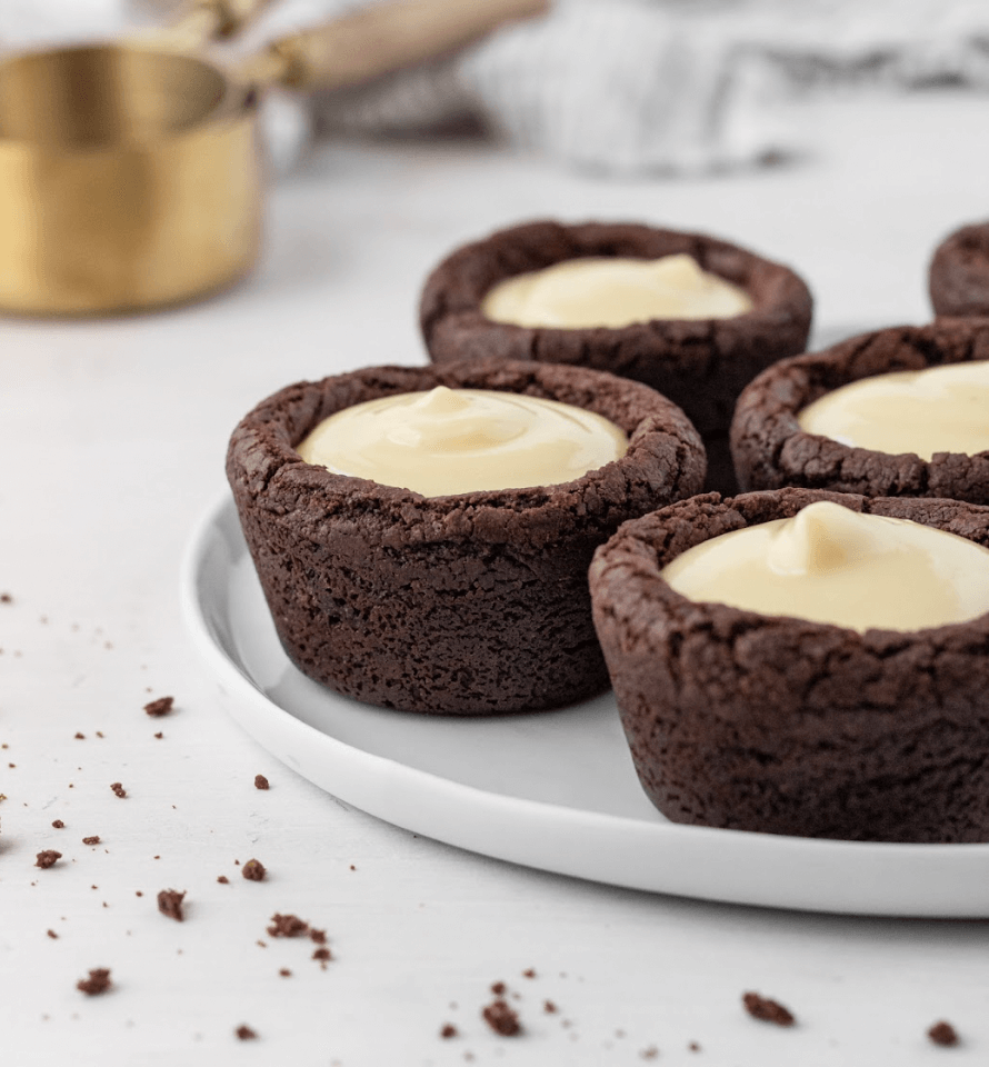 Chocolate Cookie Custard Cups Recipe